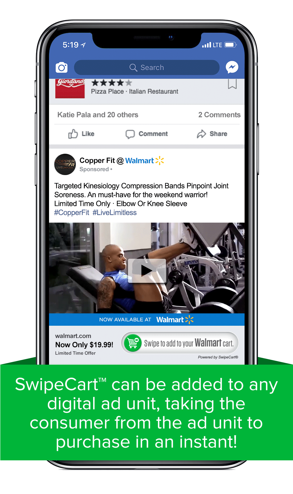SwipeCart™ - One Swipe Purchasing Directly from Ads!